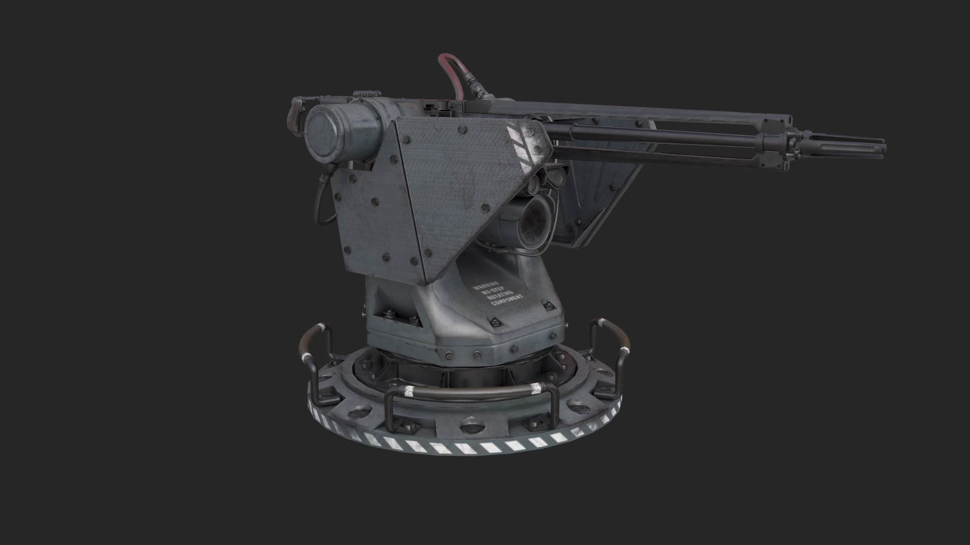 Sci-fi PBR Navy Close-In Defence Machine Gun Weapon System 3D ...