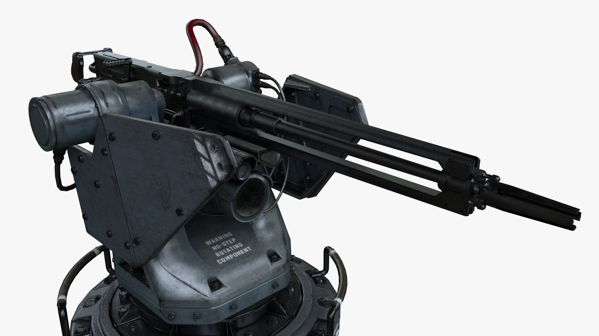 Sci-fi PBR Navy Close-In Defence Machine Gun Weapon System 3D ...