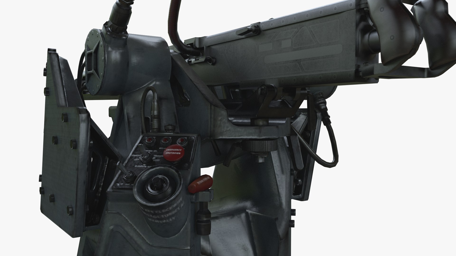 Sci-fi PBR Navy Close-In Defence Machine Gun Weapon System 3D ...