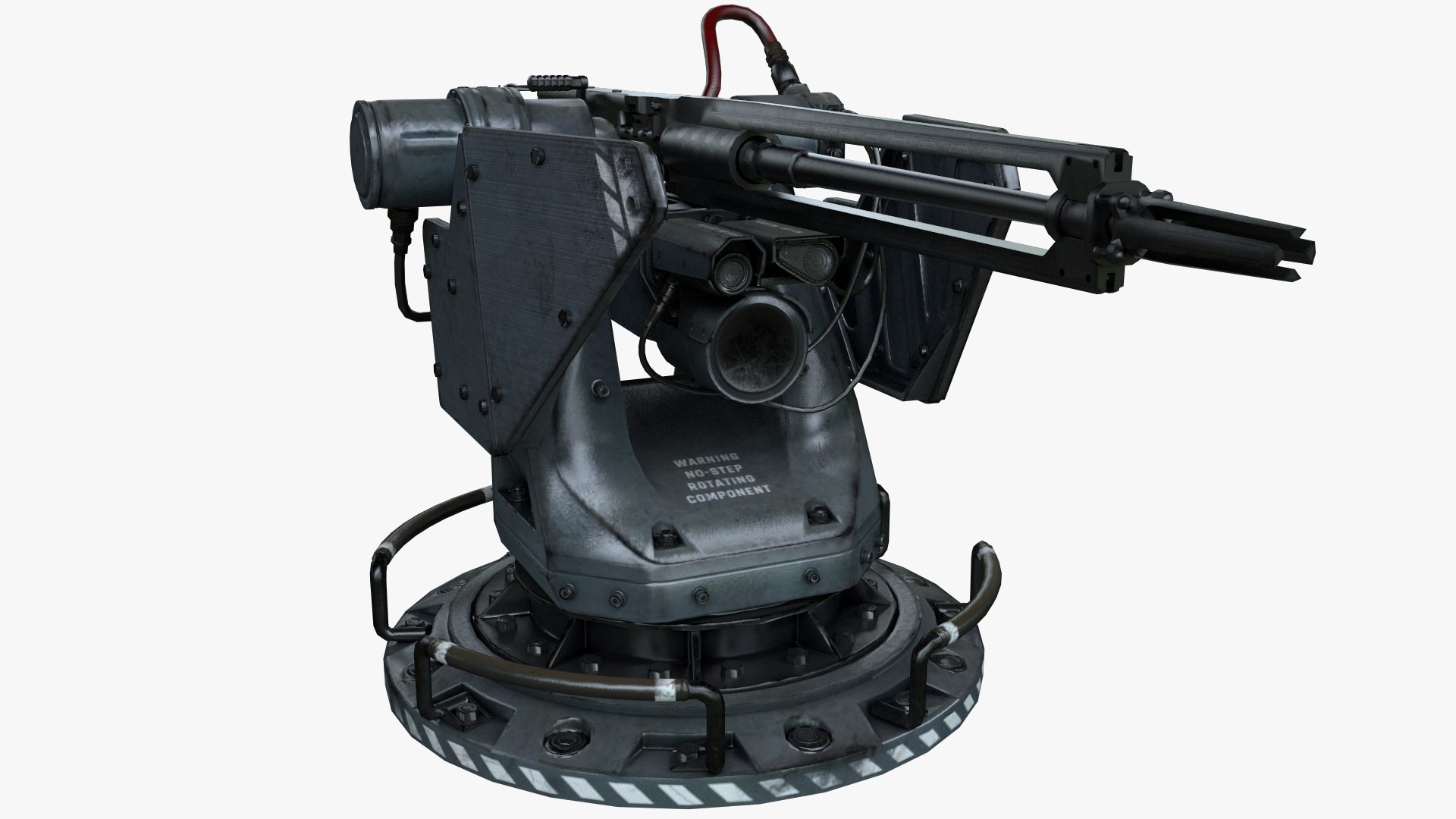 Sci-fi PBR Navy Close-In Defence Machine Gun Weapon System 3D ...