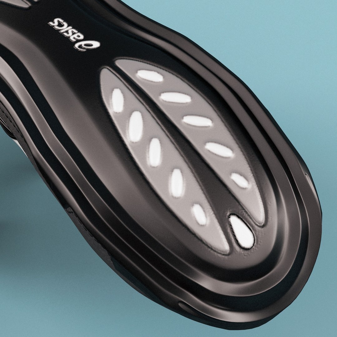 3d model wrestling shoe asics cael