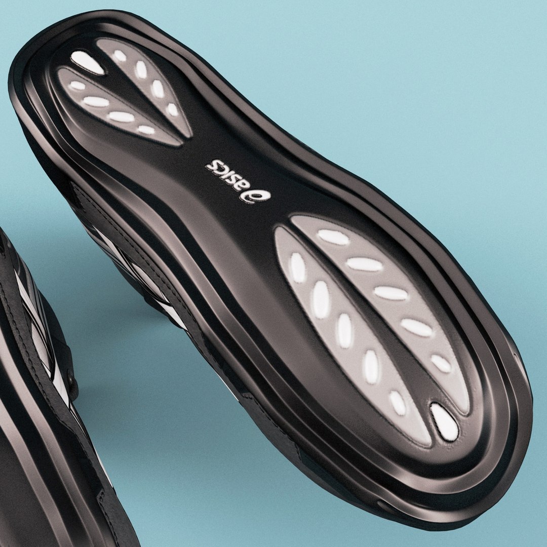 3d model wrestling shoe asics cael