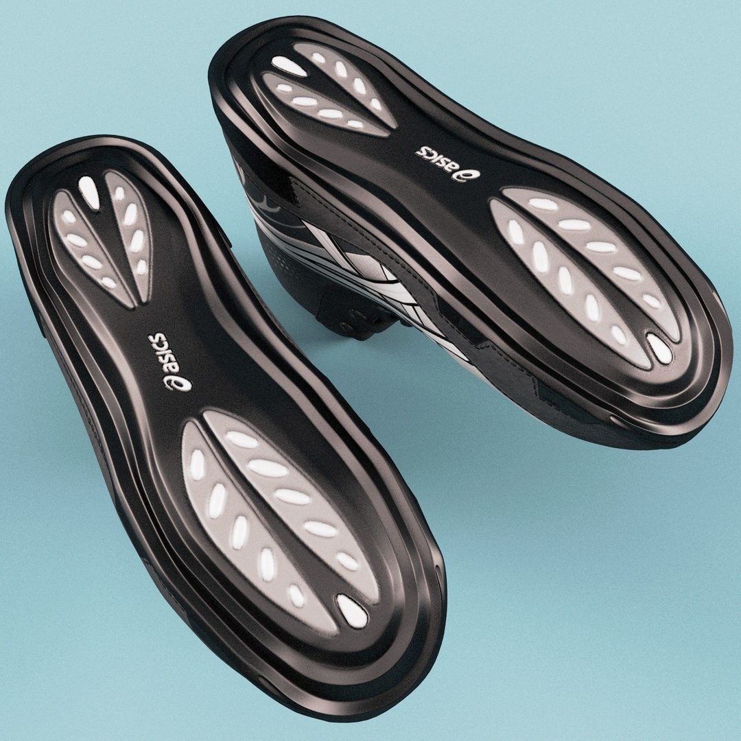 3d model wrestling shoe asics cael