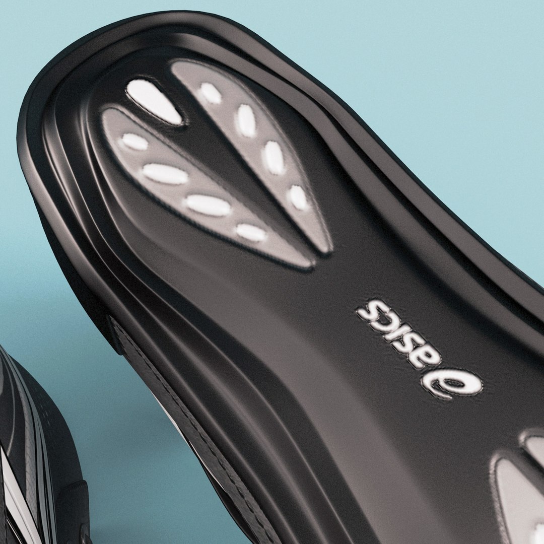 3d model wrestling shoe asics cael