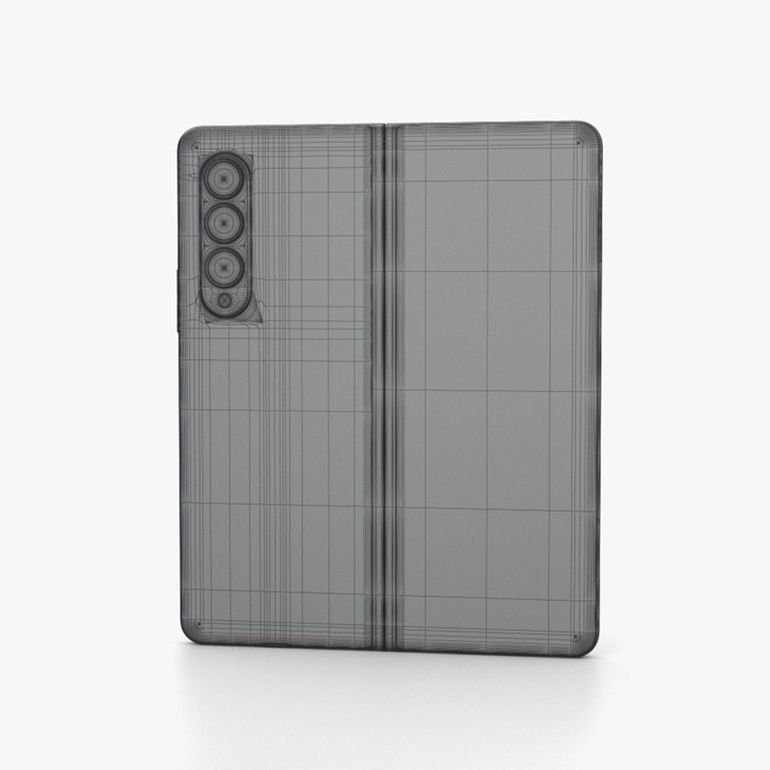 Samsung Galaxy Z Fold3 Phantom Silver 3D Model - TurboSquid 1849159