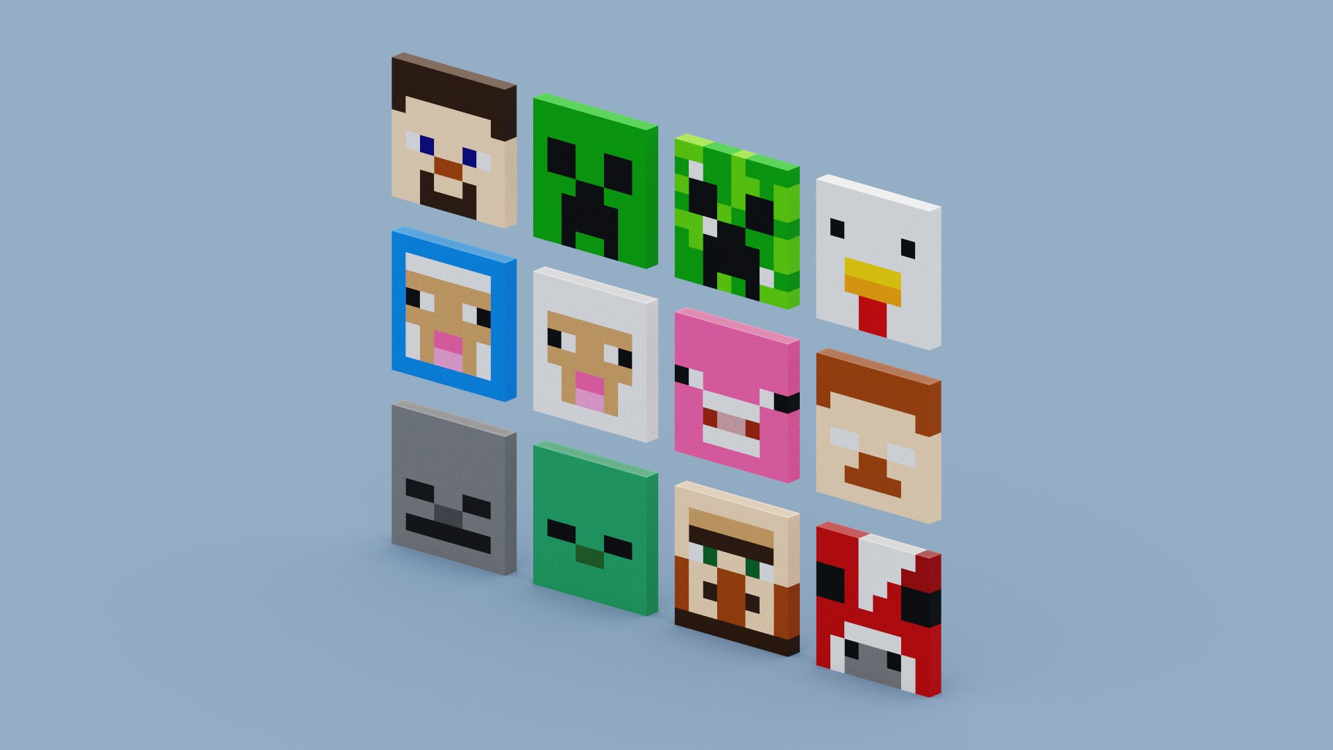 3D Minecraft Characters - TurboSquid 1952464