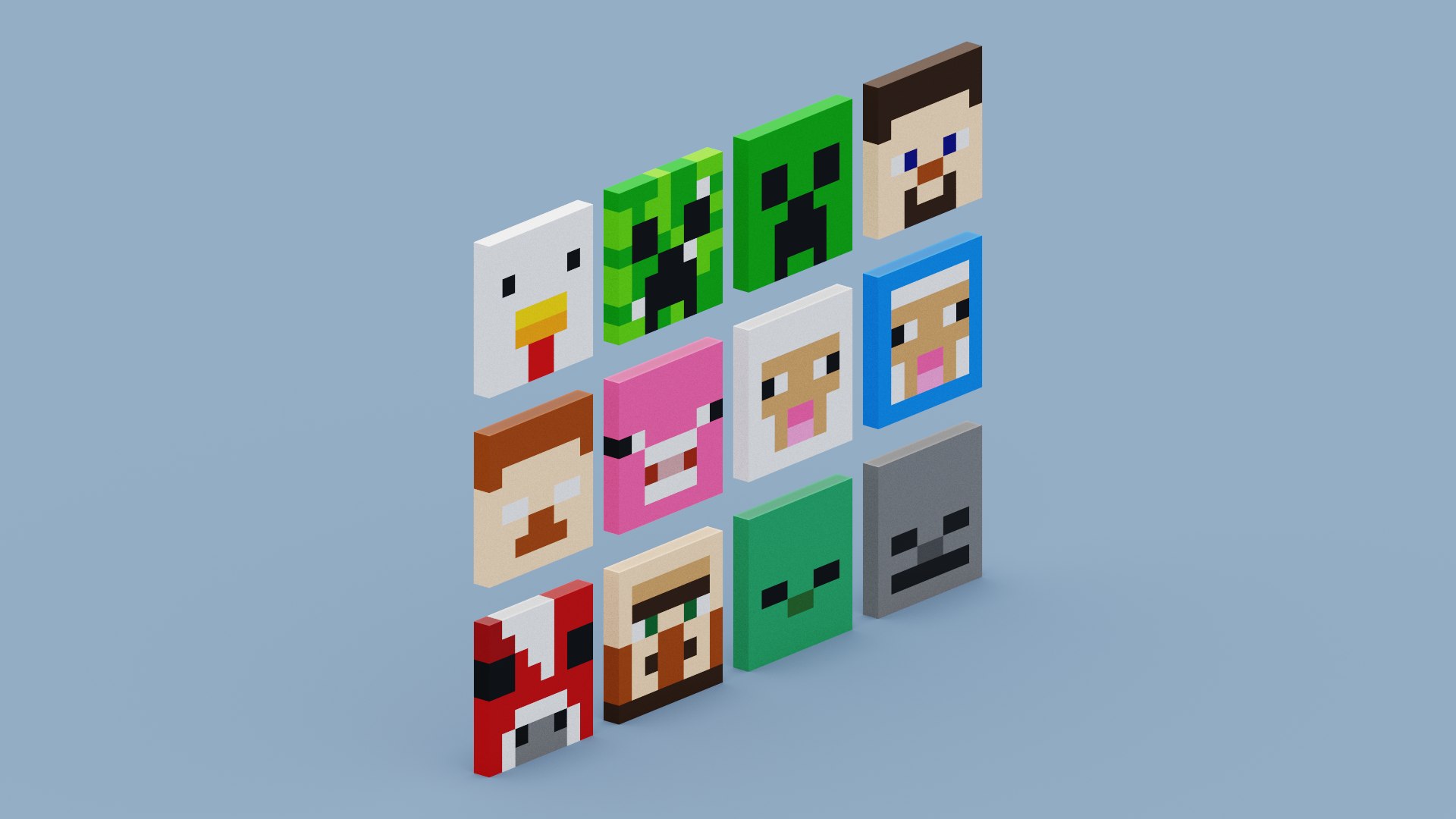 3D Minecraft Characters - TurboSquid 1952464