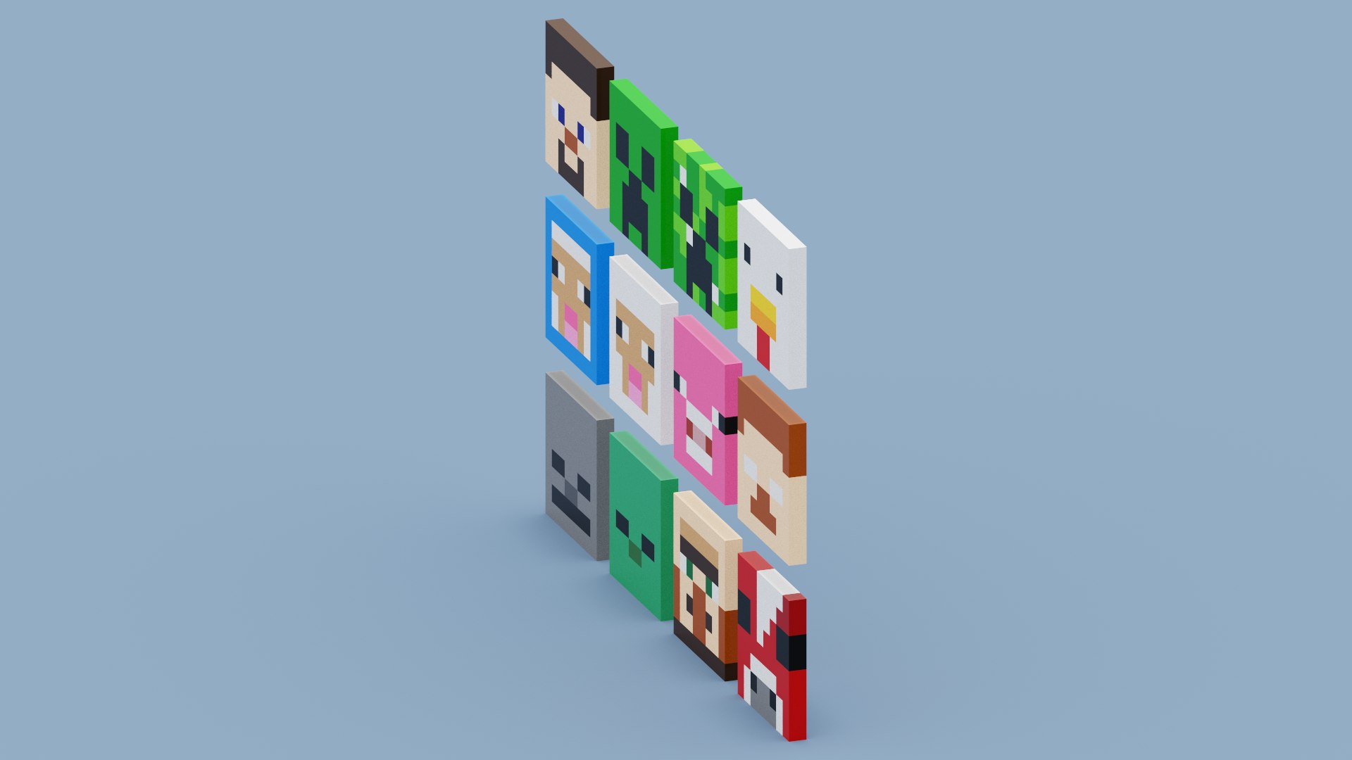 3D Minecraft Characters - TurboSquid 1952464