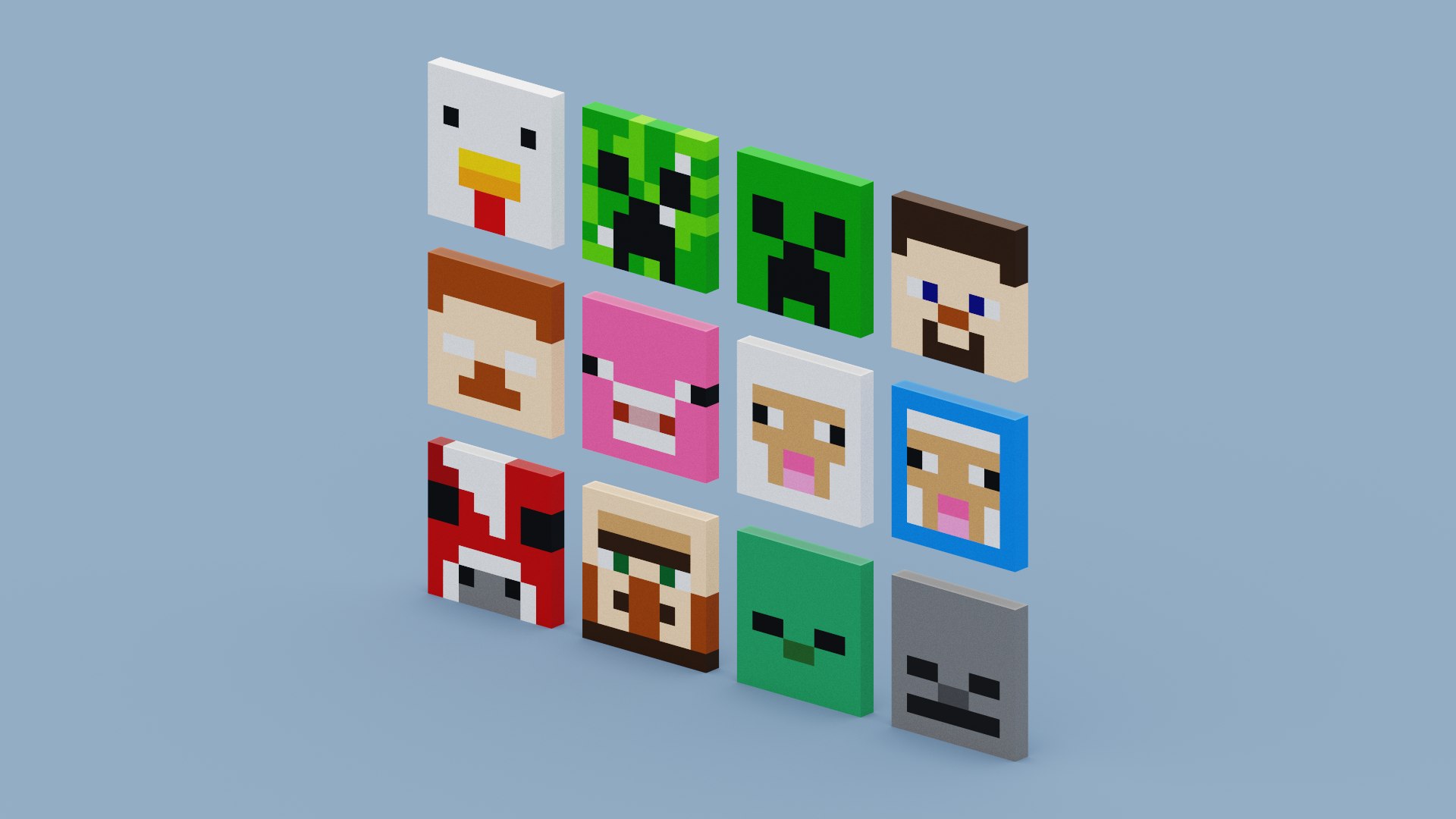 3D Minecraft Characters - TurboSquid 1952464