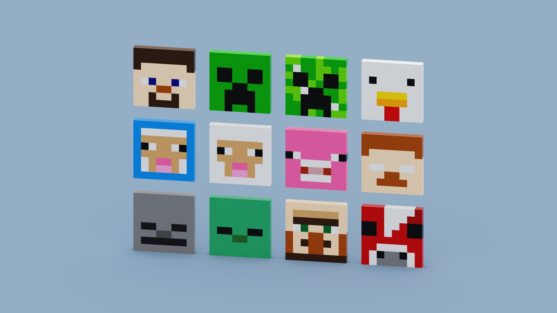 3D Minecraft Characters - TurboSquid 1952464