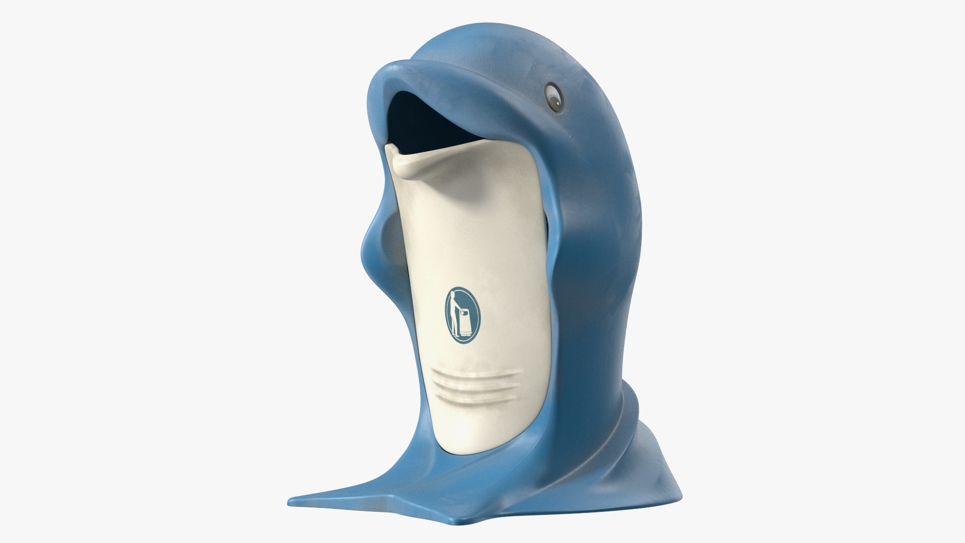 3D Used Dolphin-Shaped Trash Can model - TurboSquid 2088464