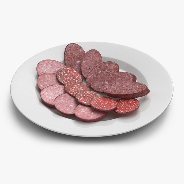 modelo 3d Rebanadas de delicioso salami de salchicha - TurboSquid 2202008