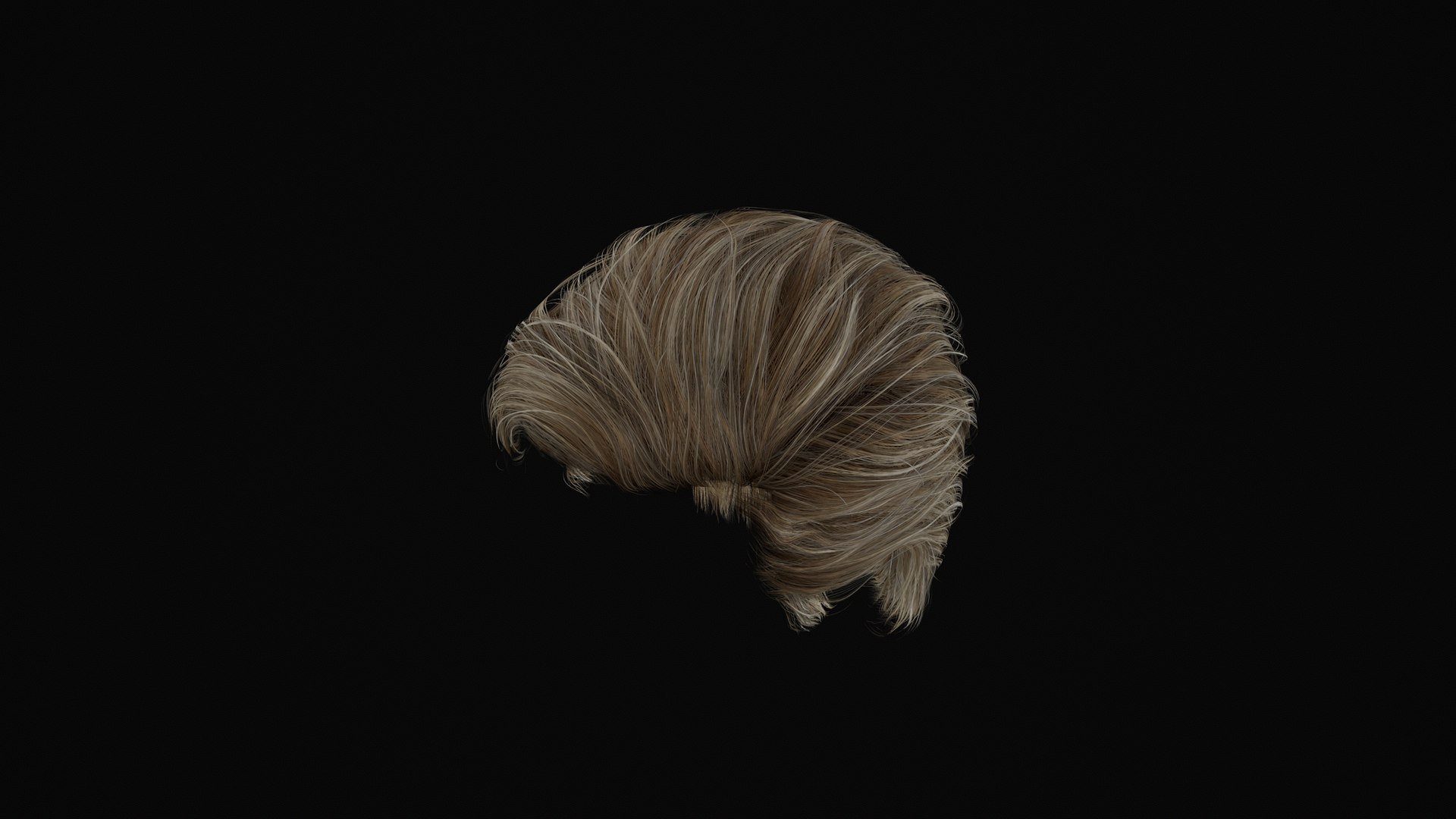 3D Model Hair Male Realtime - TurboSquid 2206276
