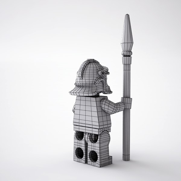 3d rigged lego roman soldier
