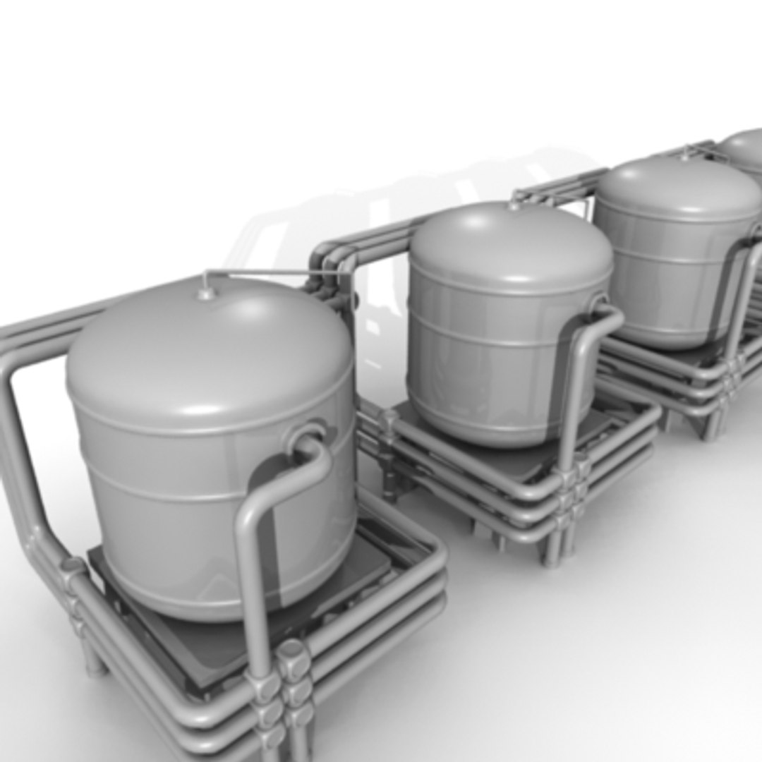 3d Industrial Factory Elements Model