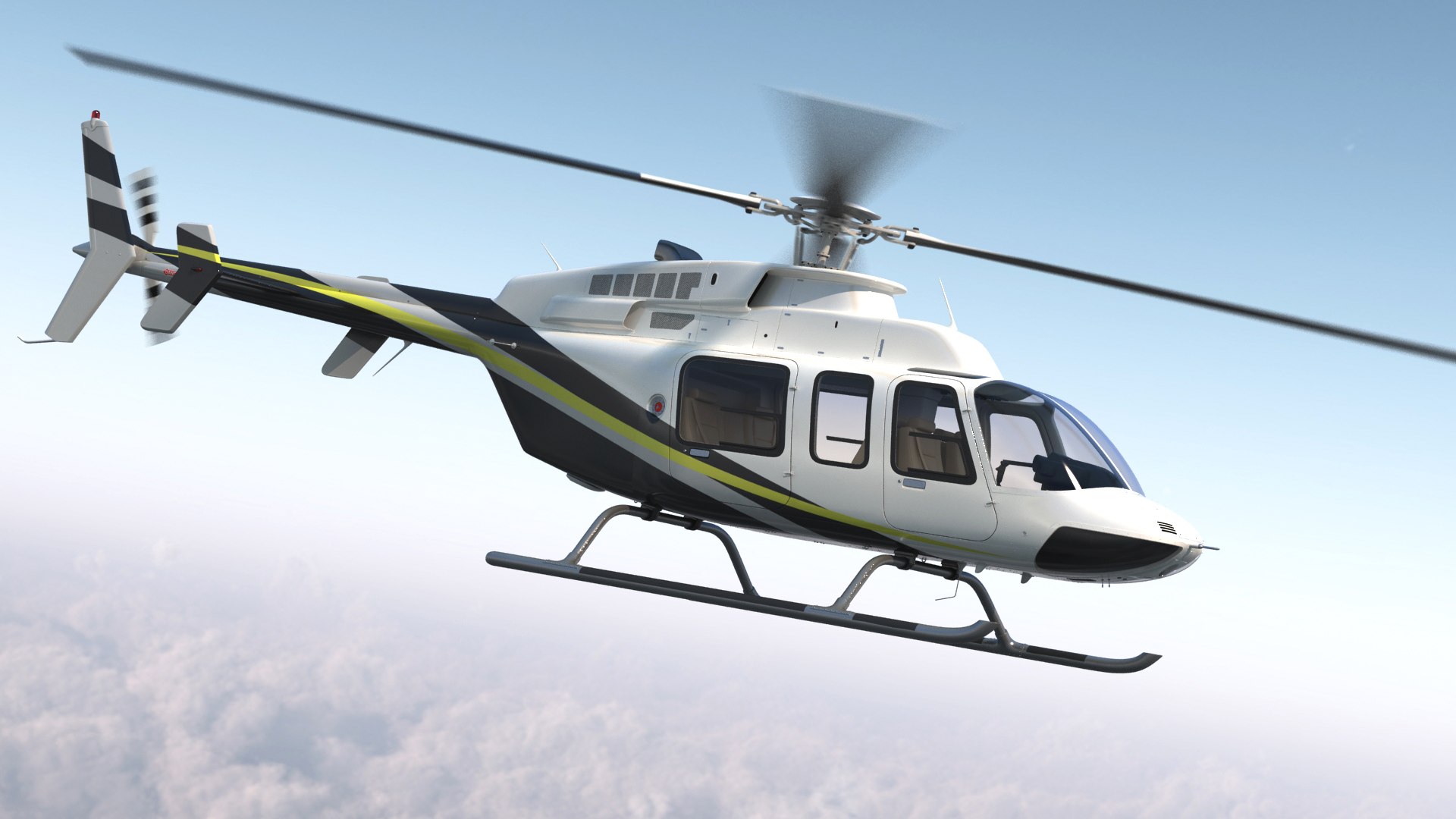 3D model civilian passenger helicopter generic - TurboSquid 1536506
