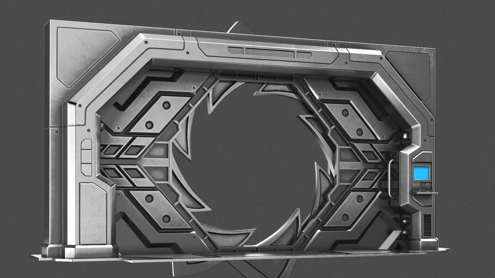 3D Detailed Science Fiction Star Door - TurboSquid 2245331