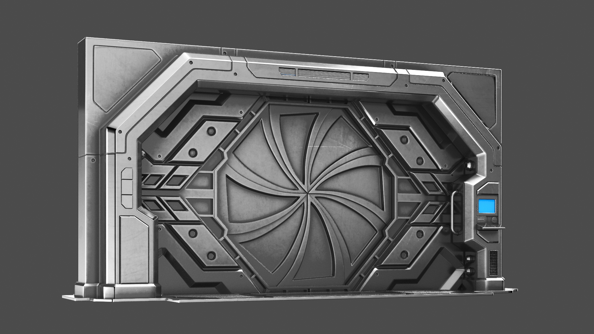 3D Detailed Science Fiction Star Door - TurboSquid 2245331