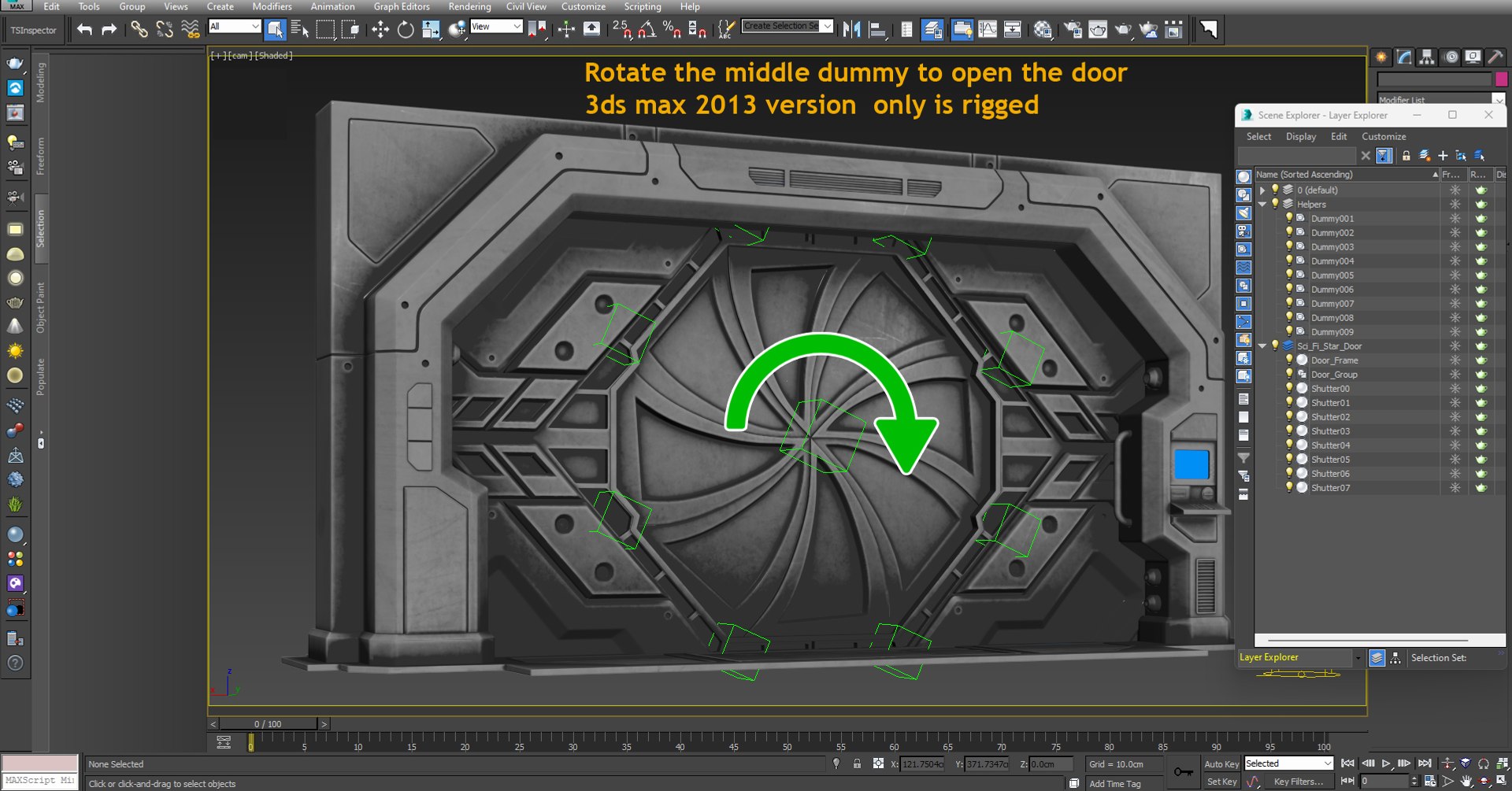 3D Detailed Science Fiction Star Door - TurboSquid 2245331
