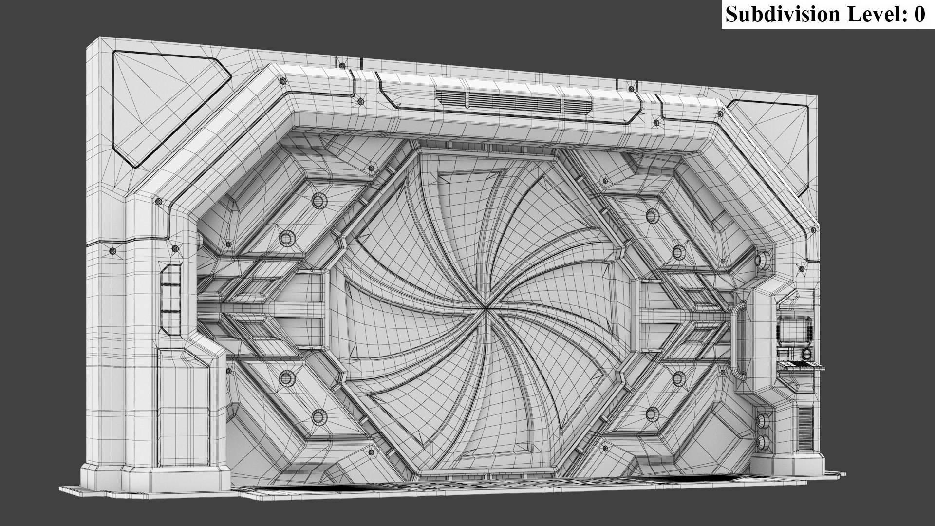 3D Detailed Science Fiction Star Door - TurboSquid 2245331
