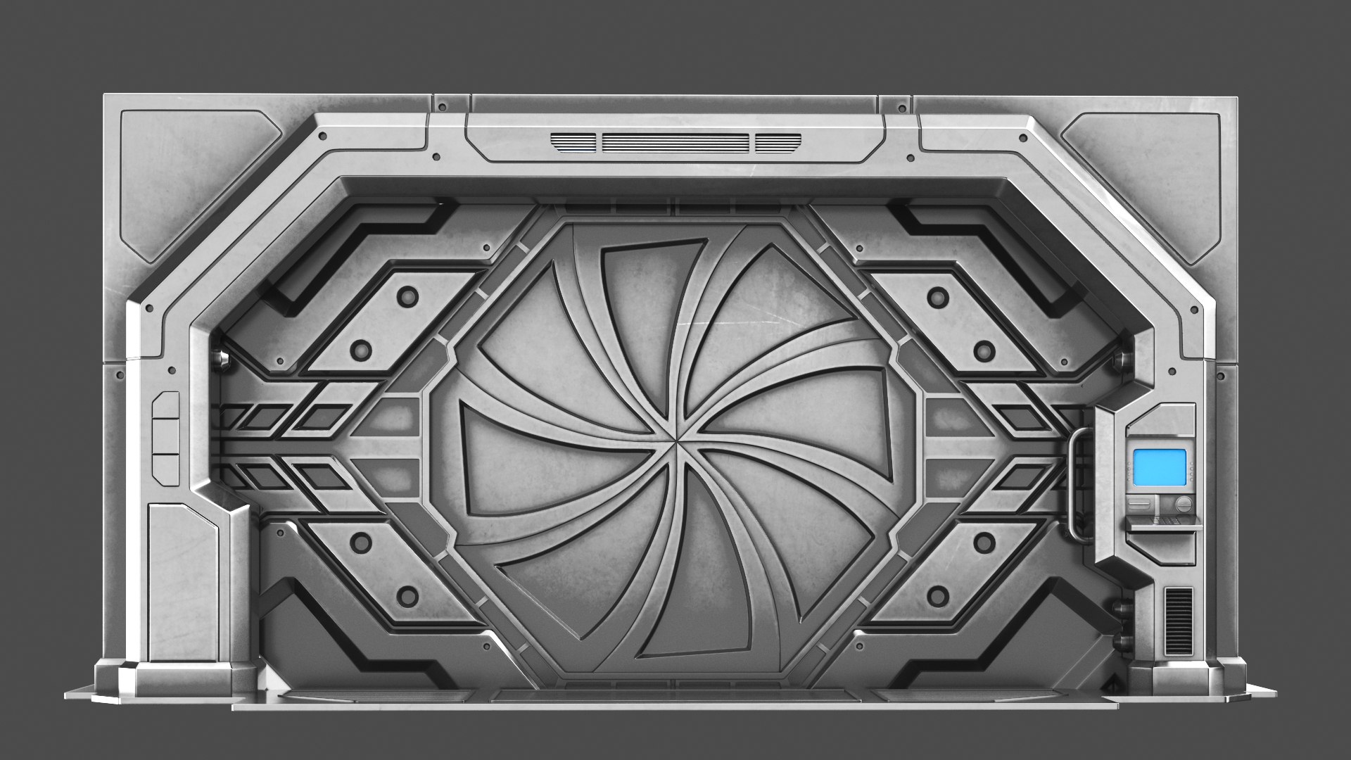 3D Detailed Science Fiction Star Door - TurboSquid 2245331