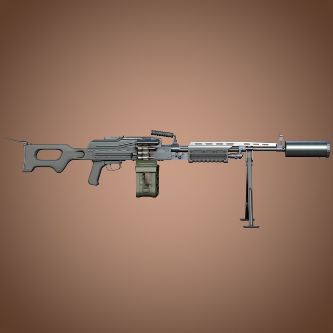 3d Kalashnikov Aek-999 Barsuk Machine Gun