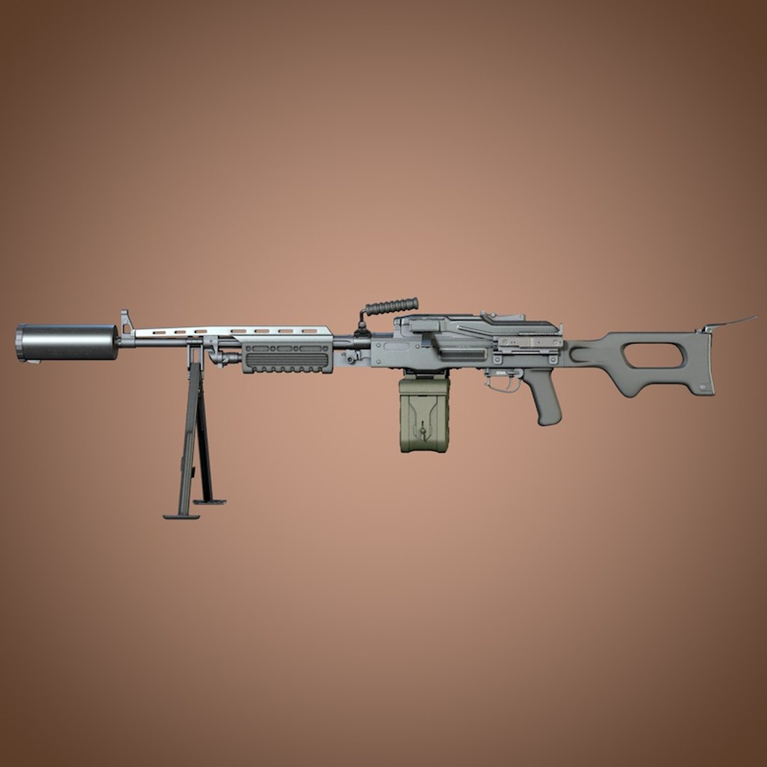 3d Kalashnikov Aek-999 Barsuk Machine Gun