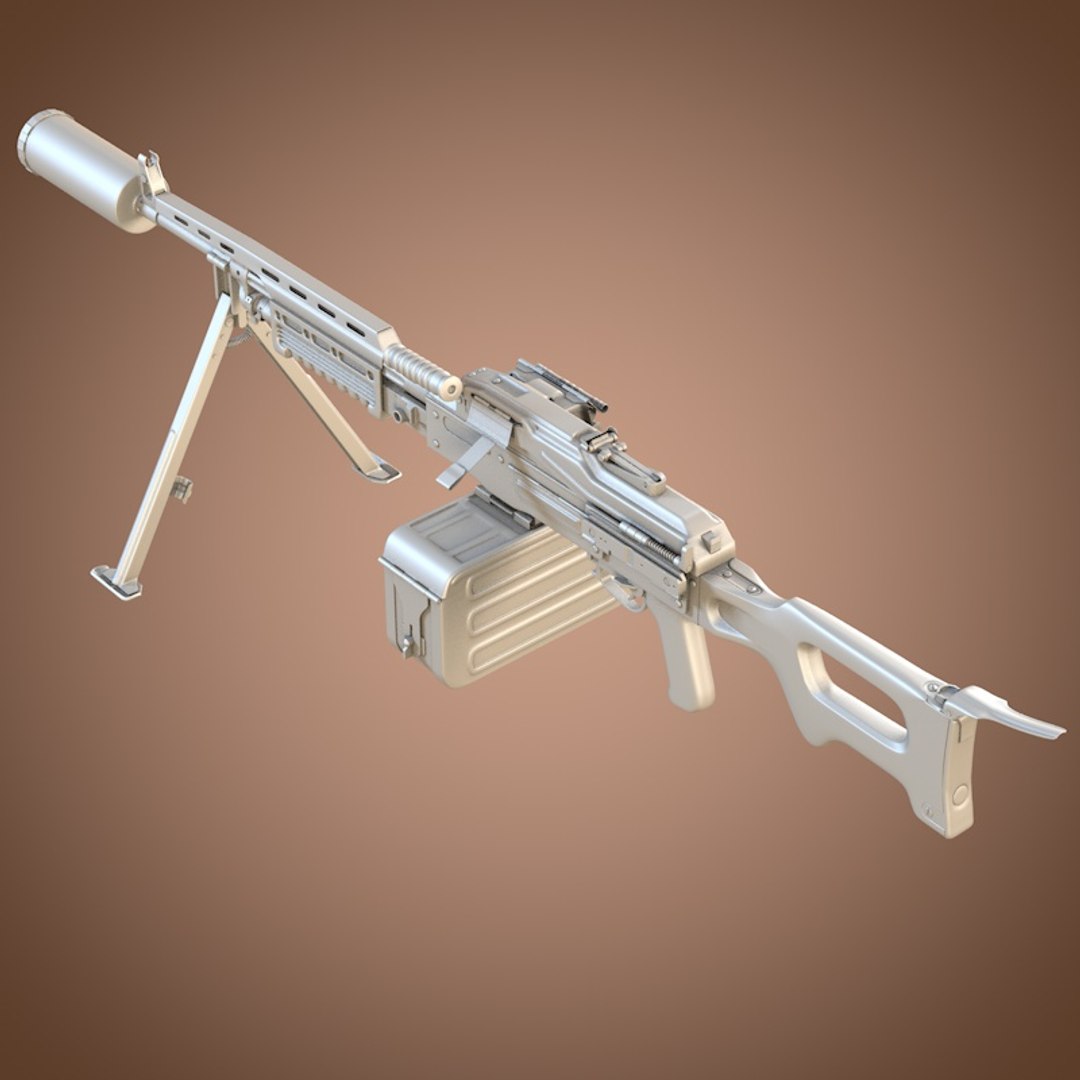 3d Kalashnikov Aek-999 Barsuk Machine Gun