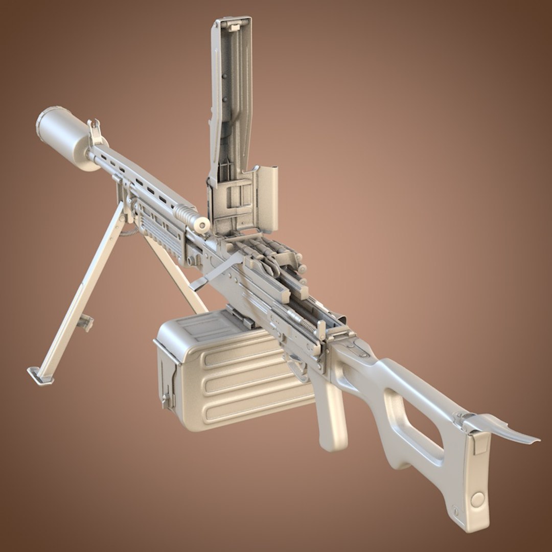 3d Kalashnikov Aek-999 Barsuk Machine Gun