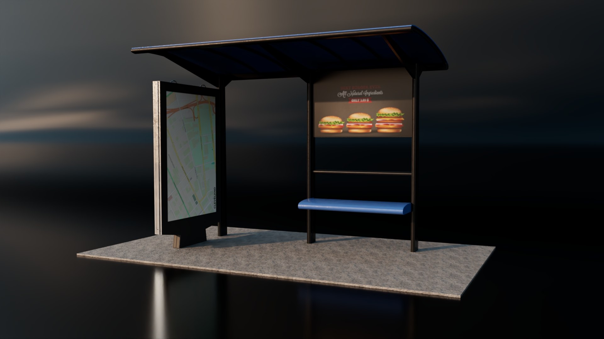 Bus Station 3D Model - TurboSquid 2284627