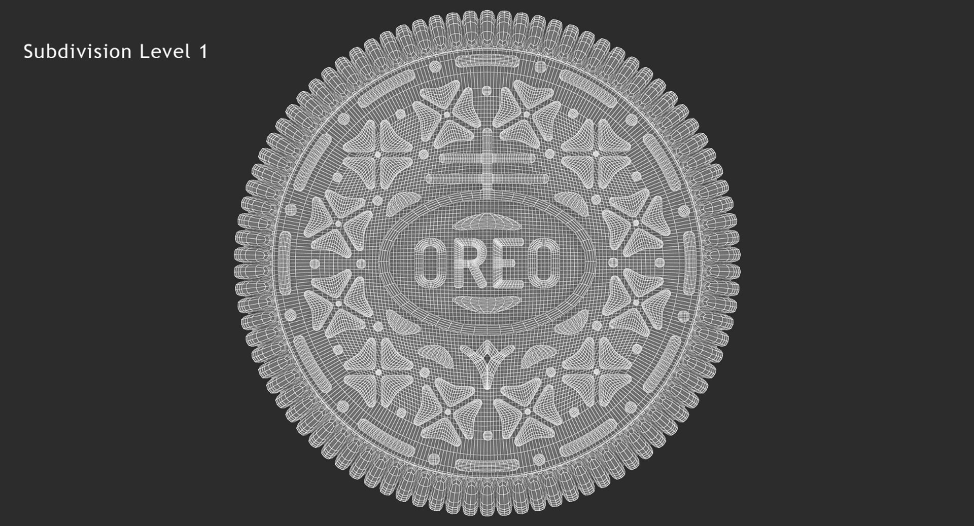 3d Model Realistic Oreo Cookie