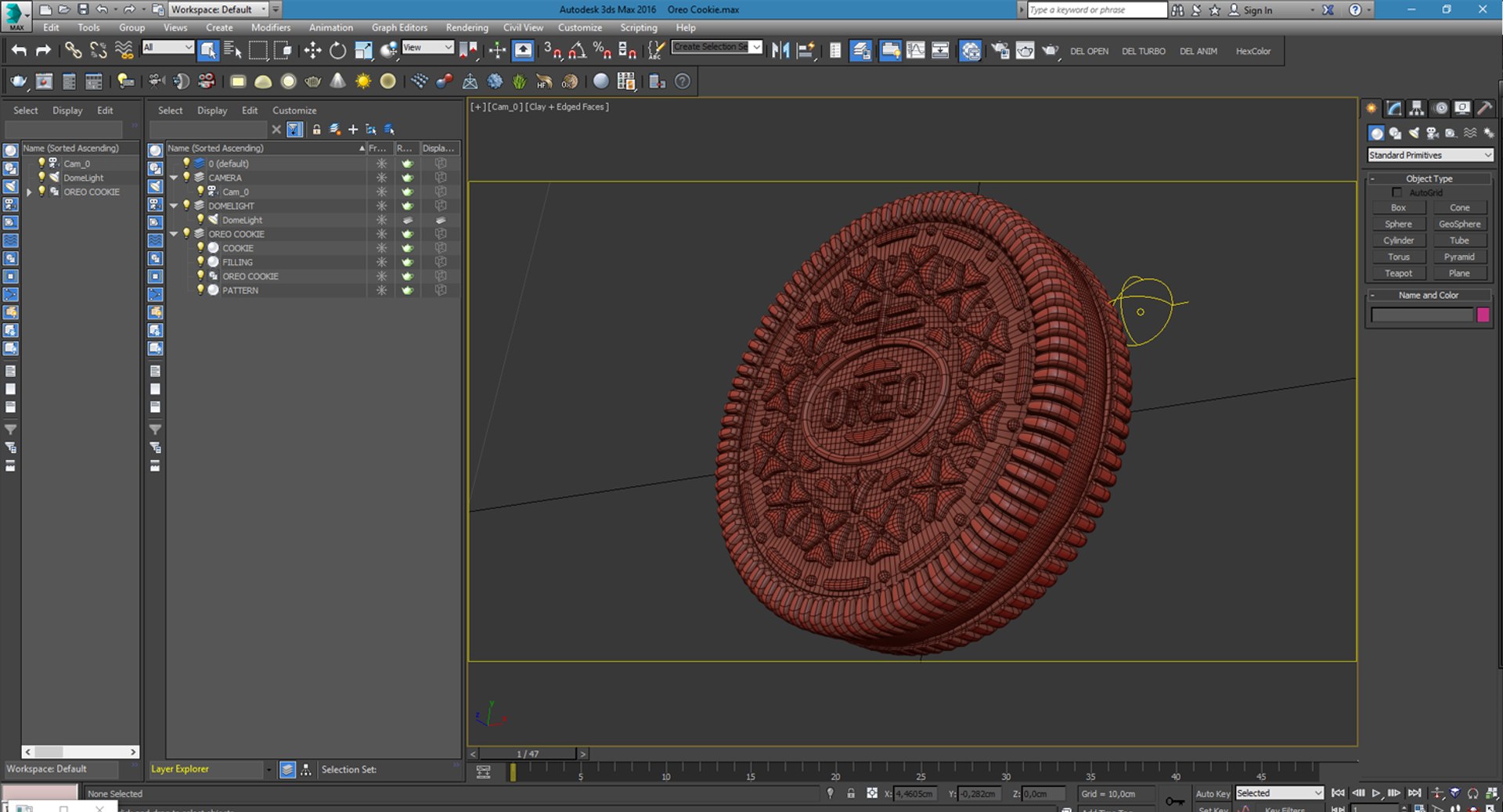 3d Model Realistic Oreo Cookie