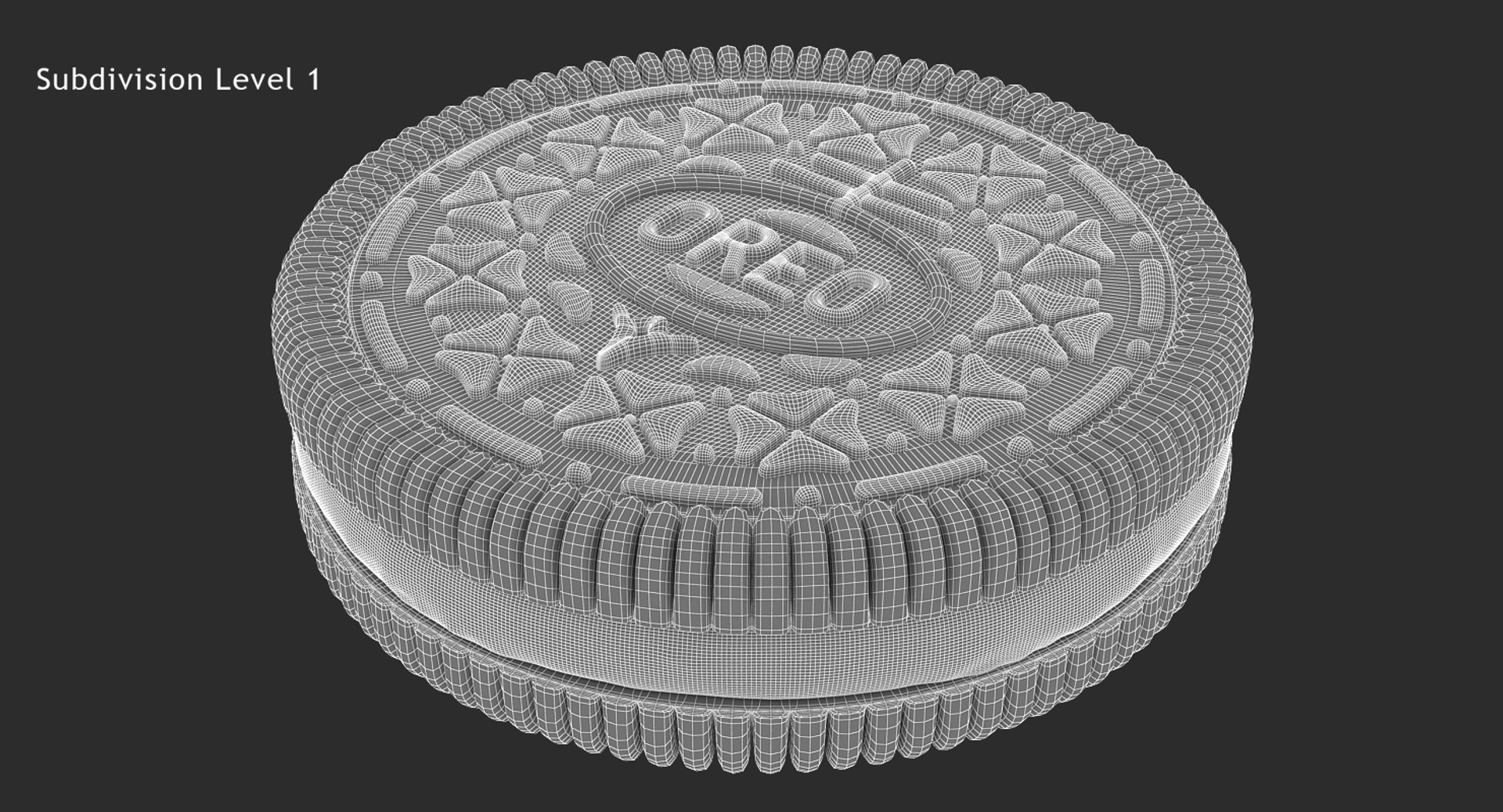 3d Model Realistic Oreo Cookie