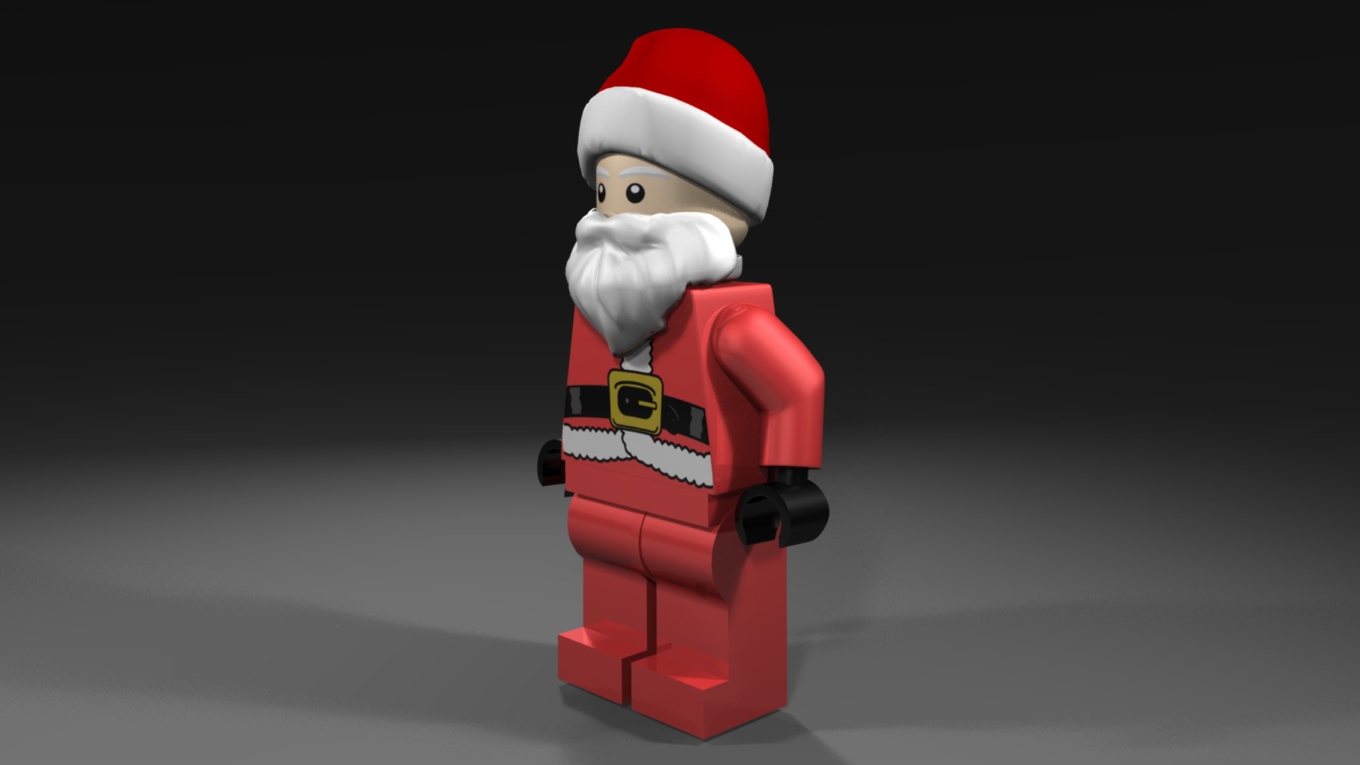 Lego Santa Claus 3d Obj