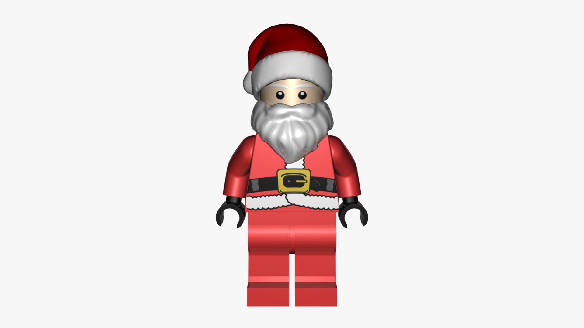 Lego Santa Claus 3d Obj