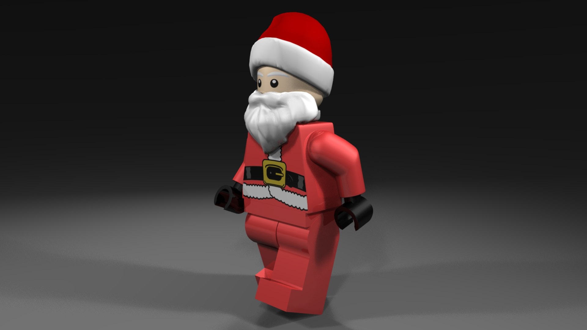 Lego Santa Claus 3d Obj