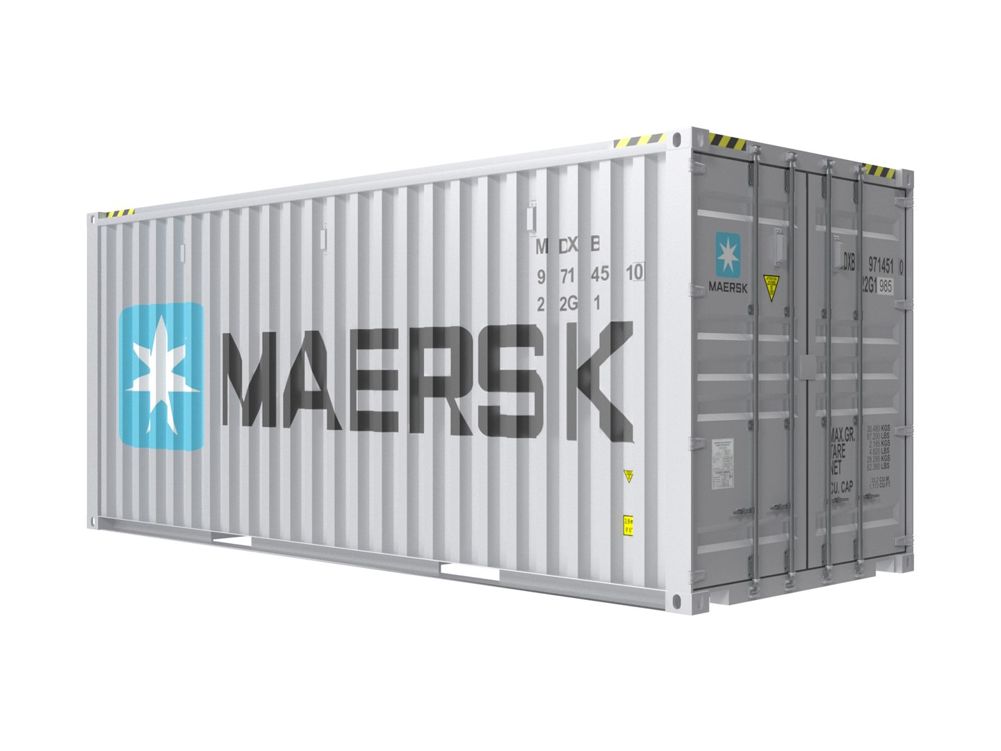 Maersk Transport 20ft Container 3D Model - TurboSquid 1800684
