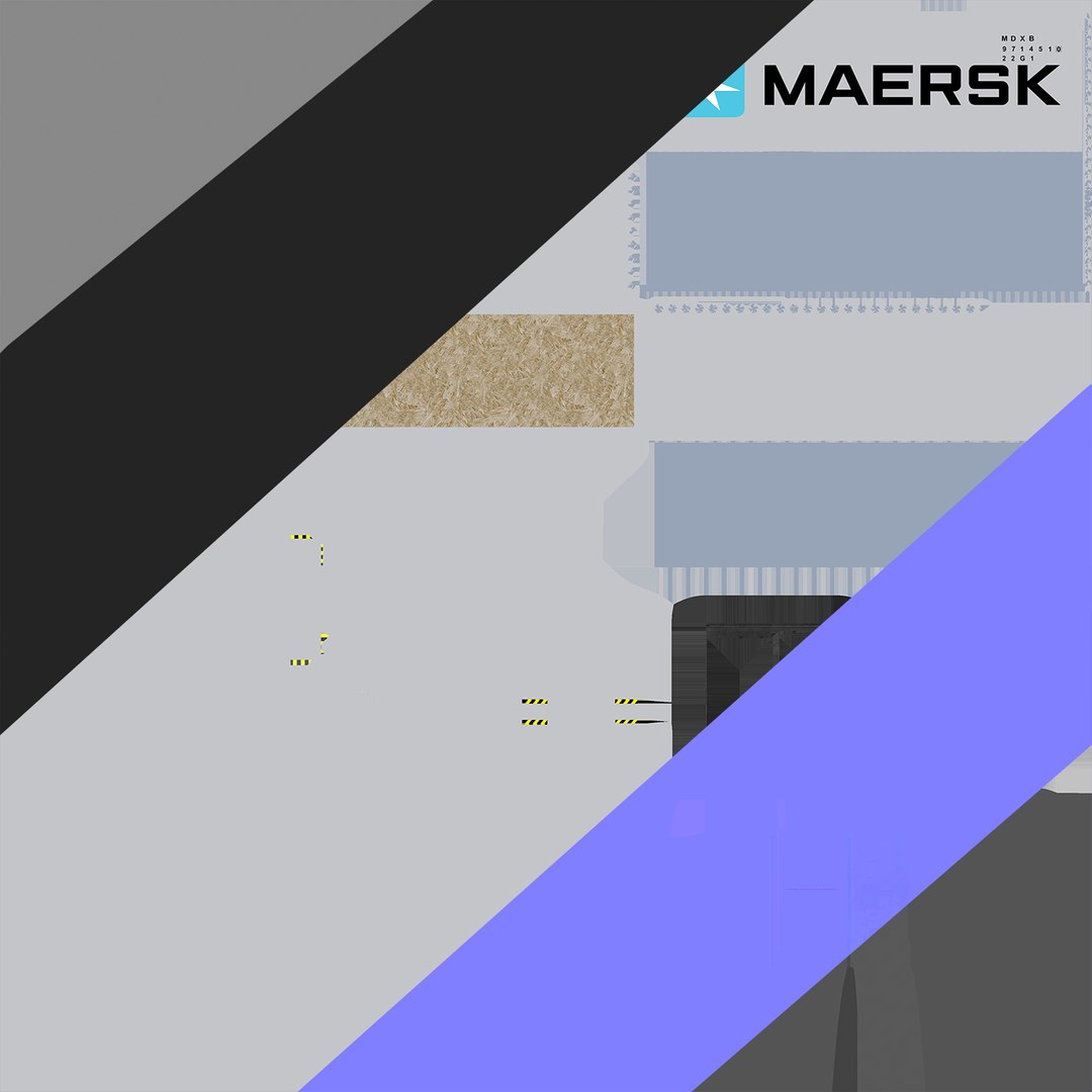 Maersk Transport 20ft Container 3D Model - TurboSquid 1800684