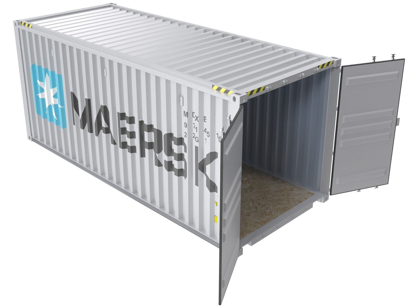 Maersk Transport 20ft Container 3D Model - TurboSquid 1800684