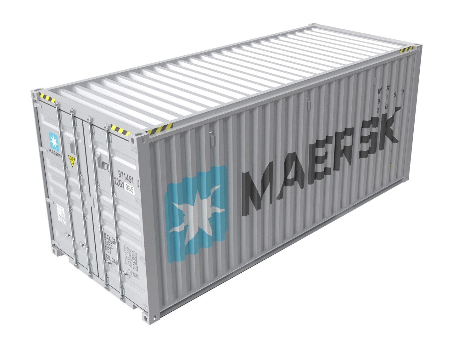 Maersk Transport 20ft Container 3D Model - TurboSquid 1800684