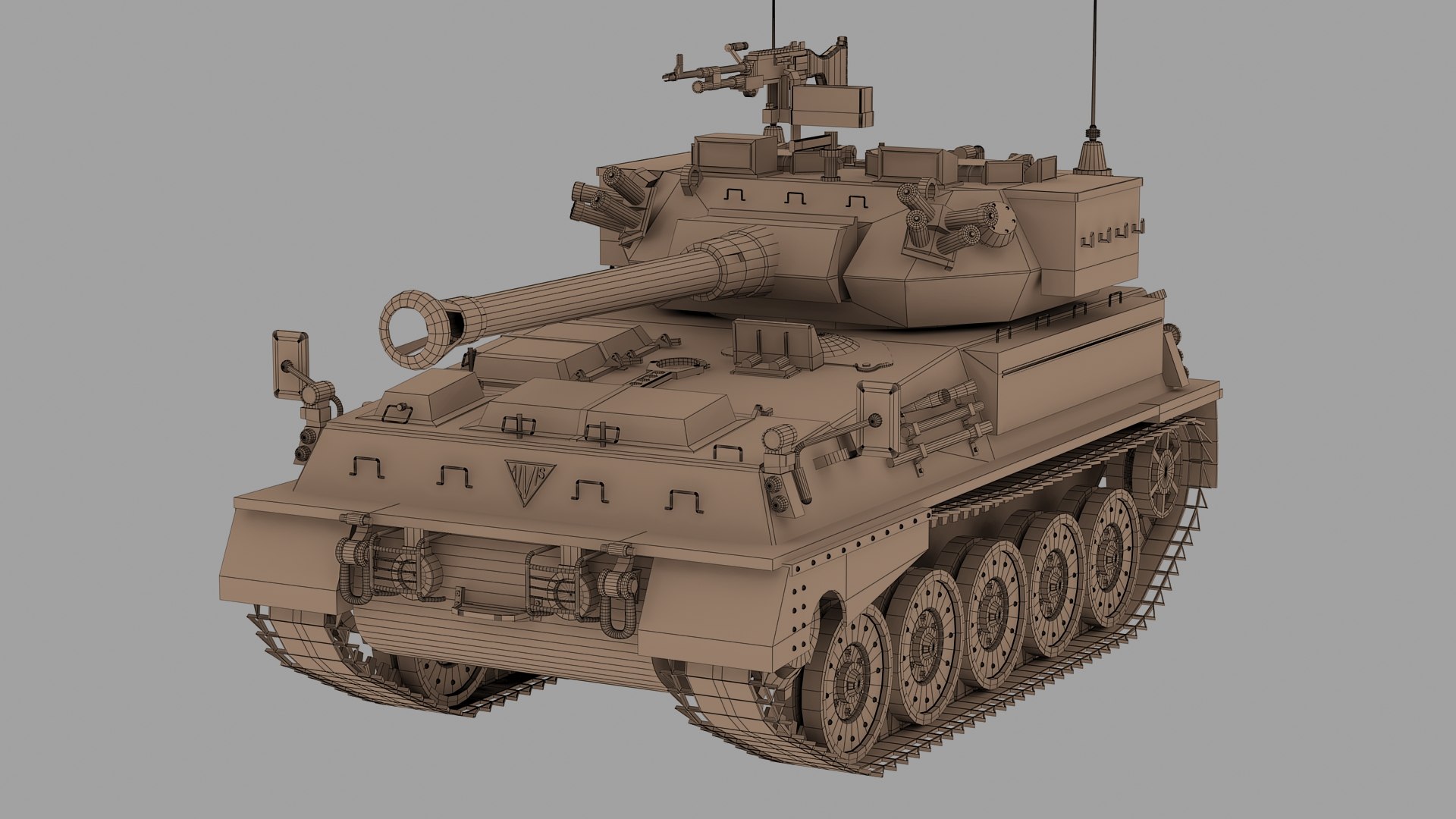 3d British Scorpion 90 T Model