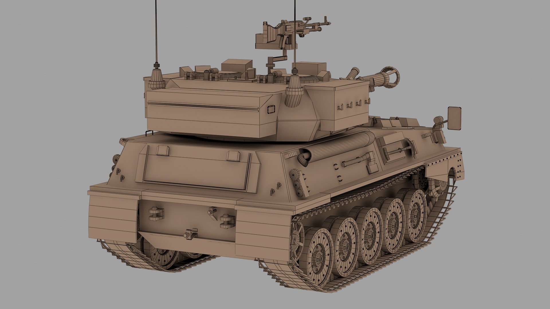 3d British Scorpion 90 T Model