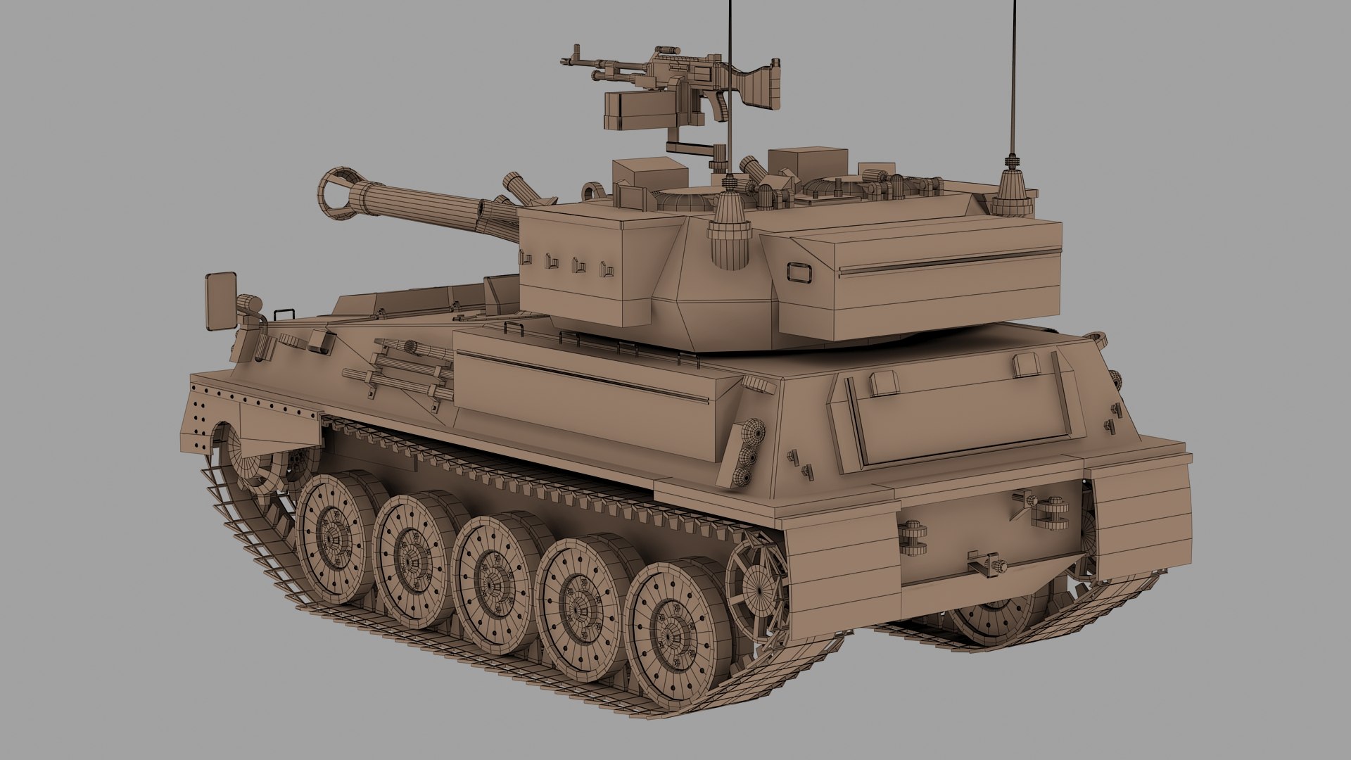3d British Scorpion 90 T Model