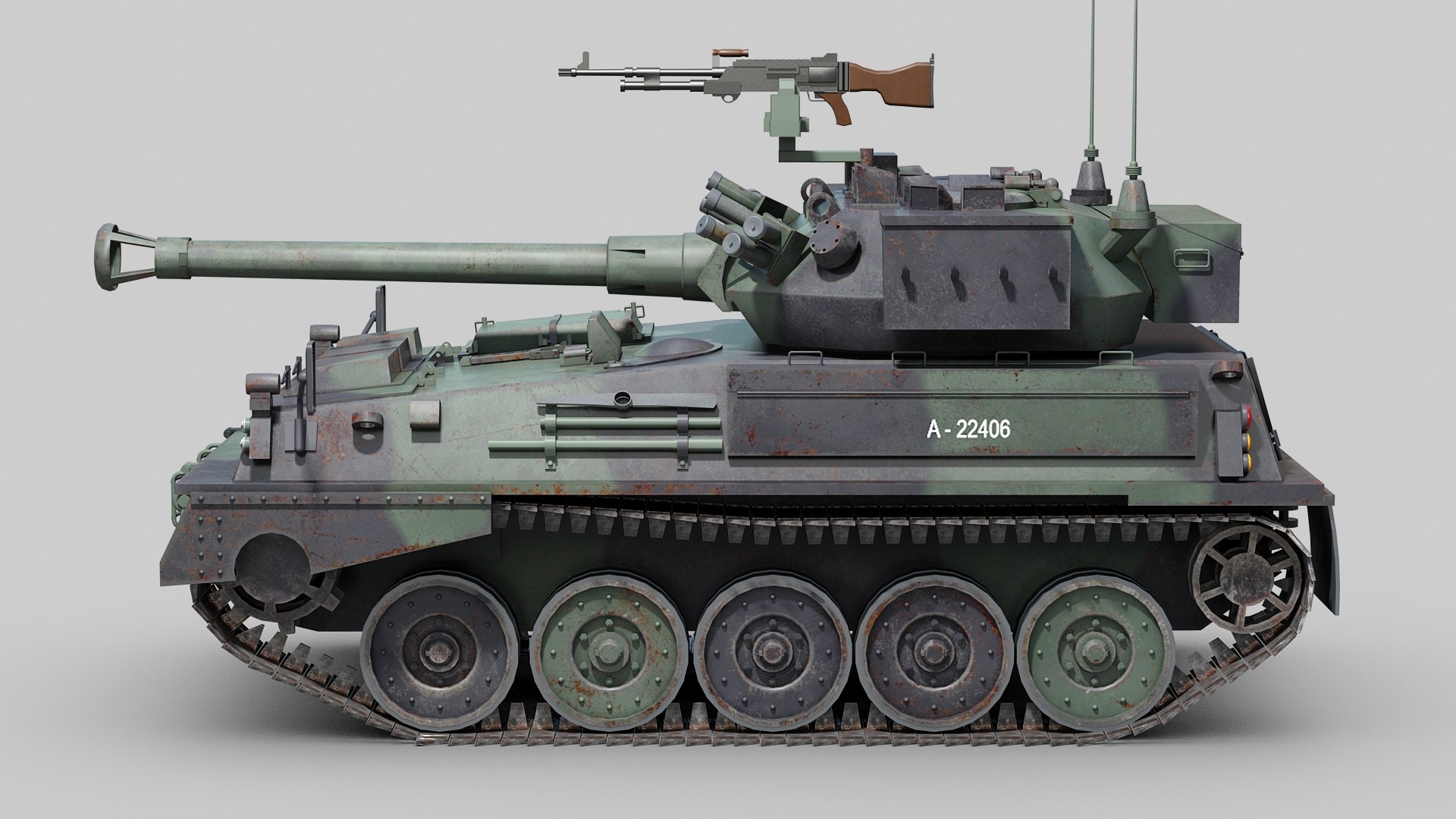 3d British Scorpion 90 T Model