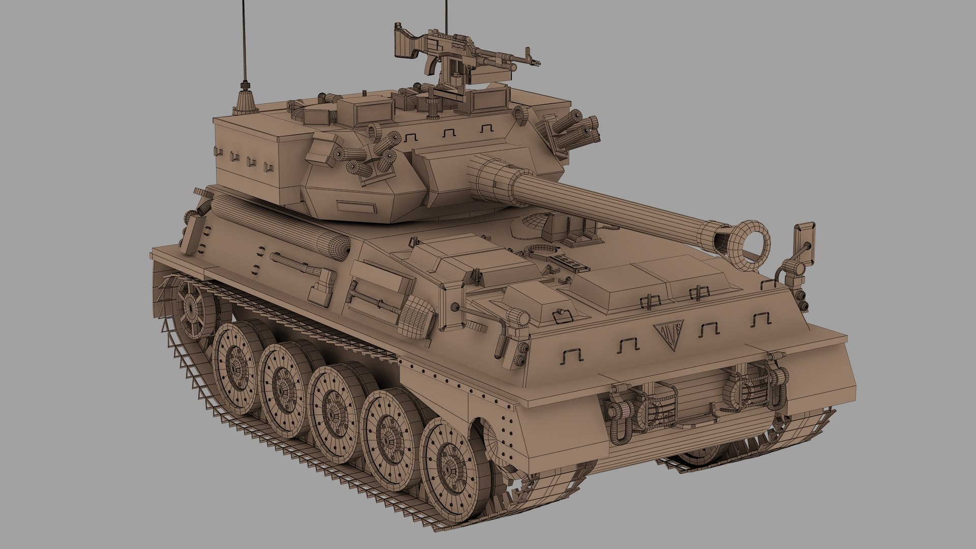 3d British Scorpion 90 T Model