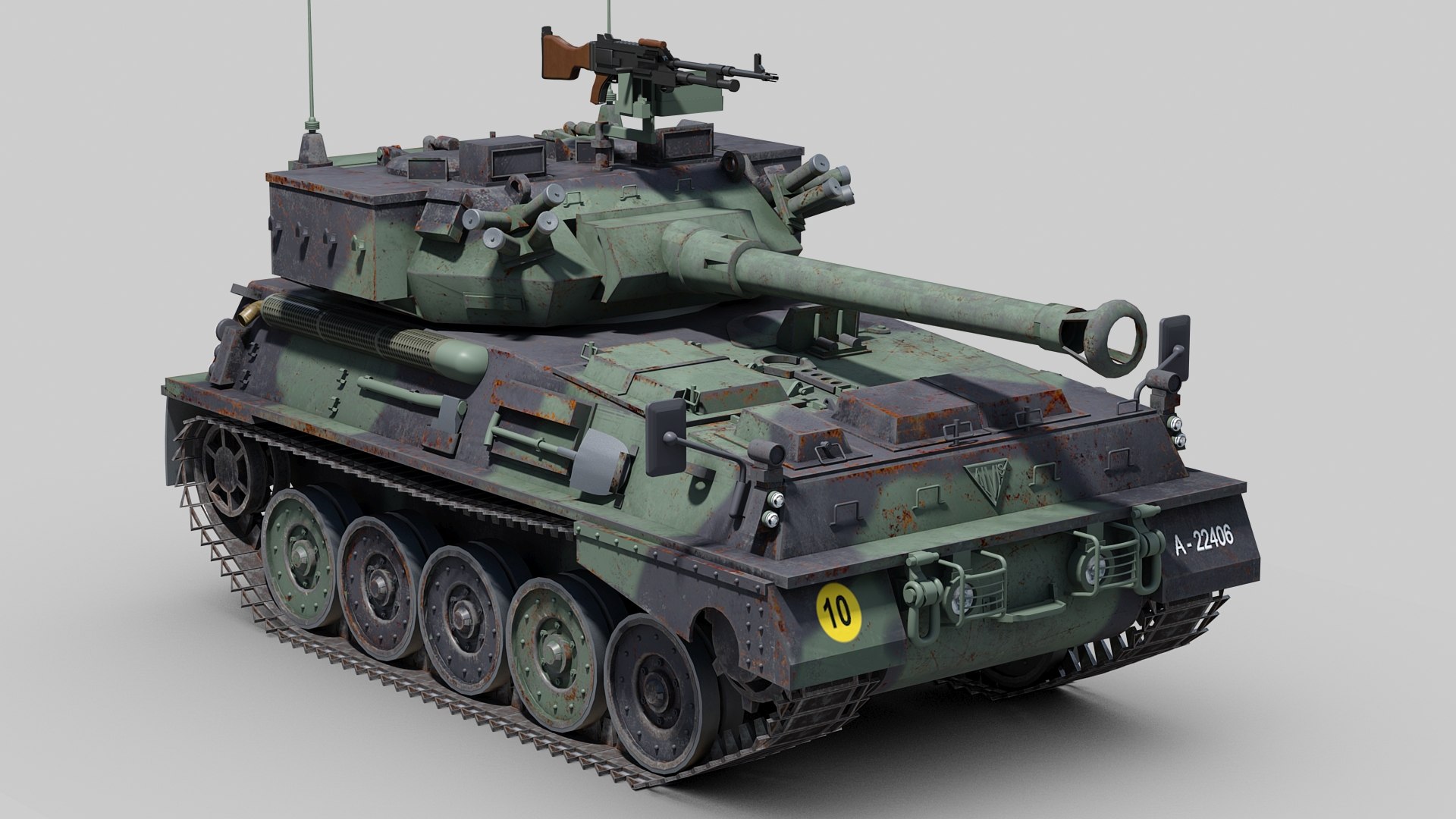 3d British Scorpion 90 T Model
