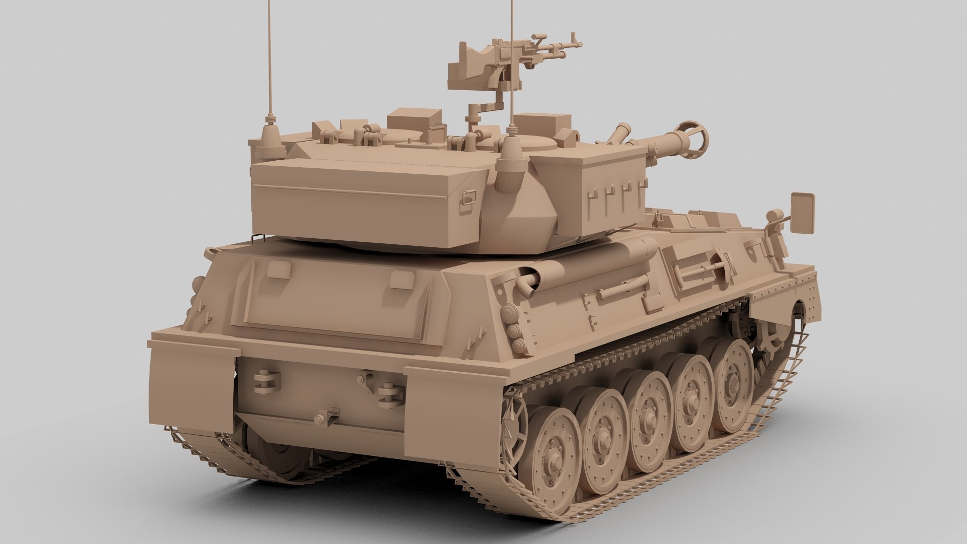 3d British Scorpion 90 T Model