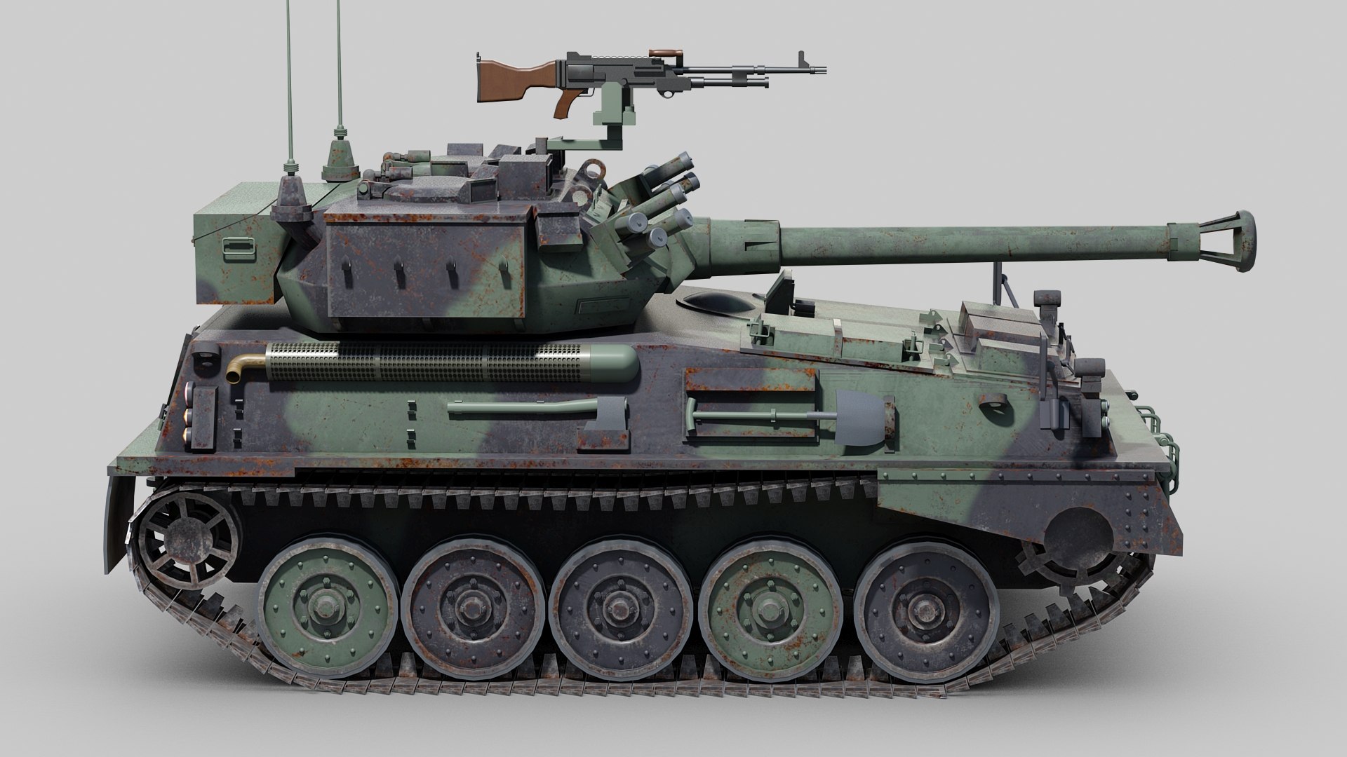 3d British Scorpion 90 T Model