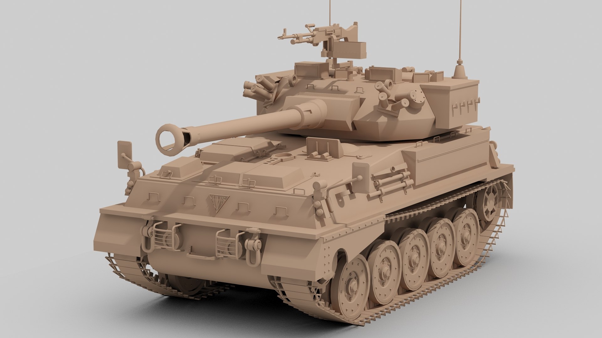 3d British Scorpion 90 T Model