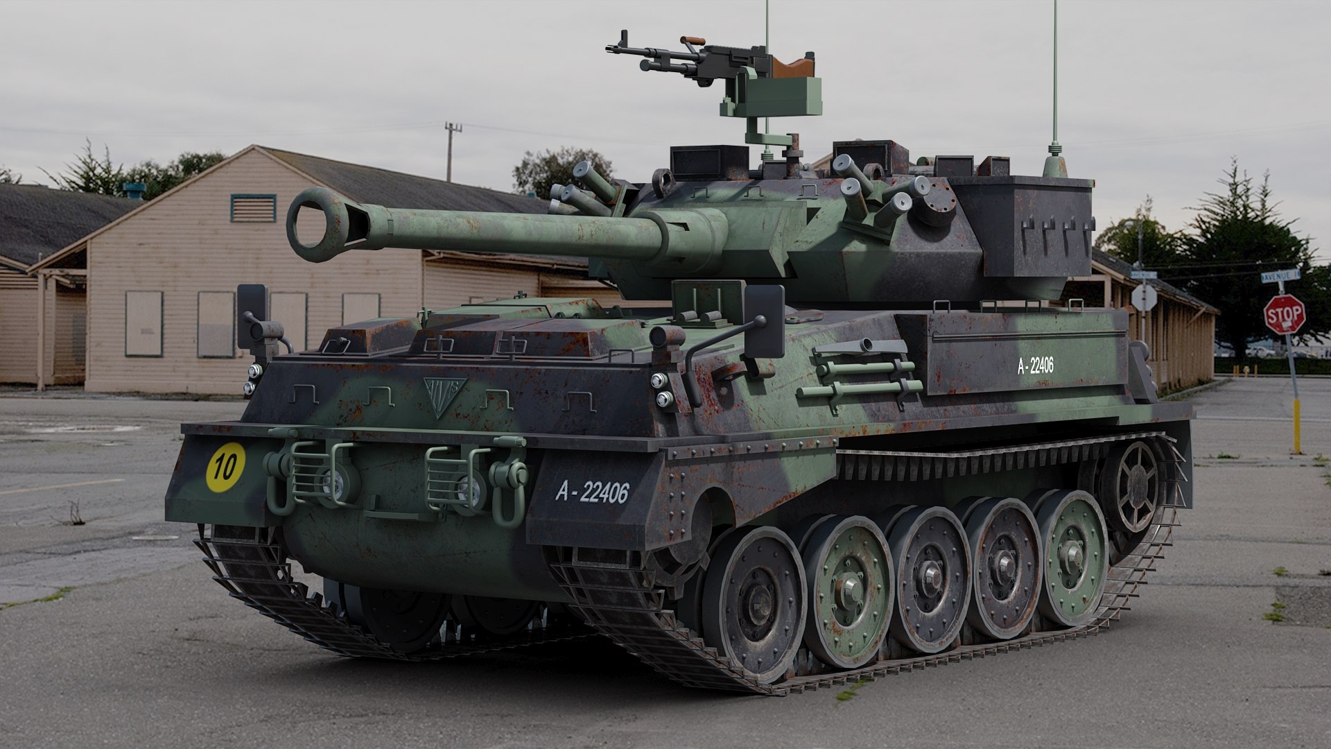 3d British Scorpion 90 T Model